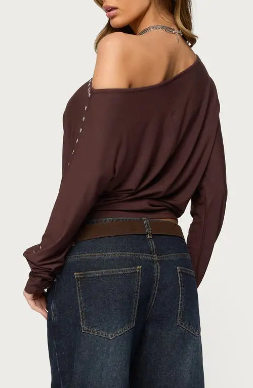 EDIKTED Paola Studded One-shoulder Top