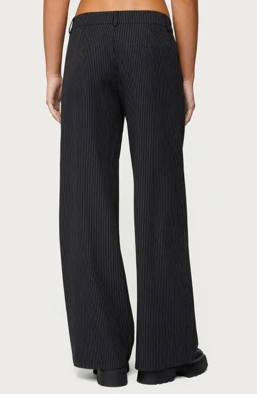 EDIKTED Pinstripe Low-rise Straight-leg Pants