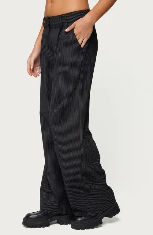 EDIKTED Pinstripe Low-rise Straight-leg Pants