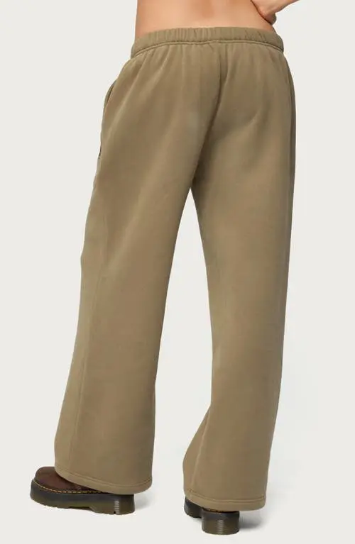 EDIKTED Camo Crush Sweatpants - Olive