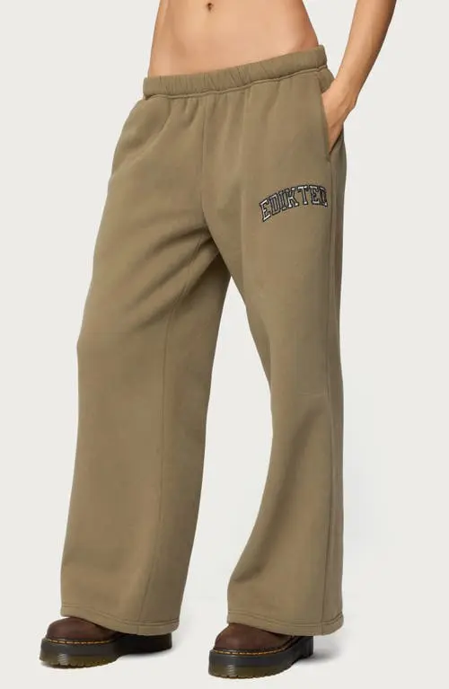 EDIKTED Camo Crush Sweatpants - Olive