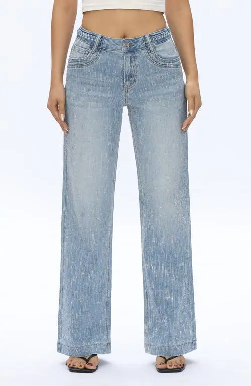 BAYEAS Rhinestone Embellished Wide Leg Jeans
