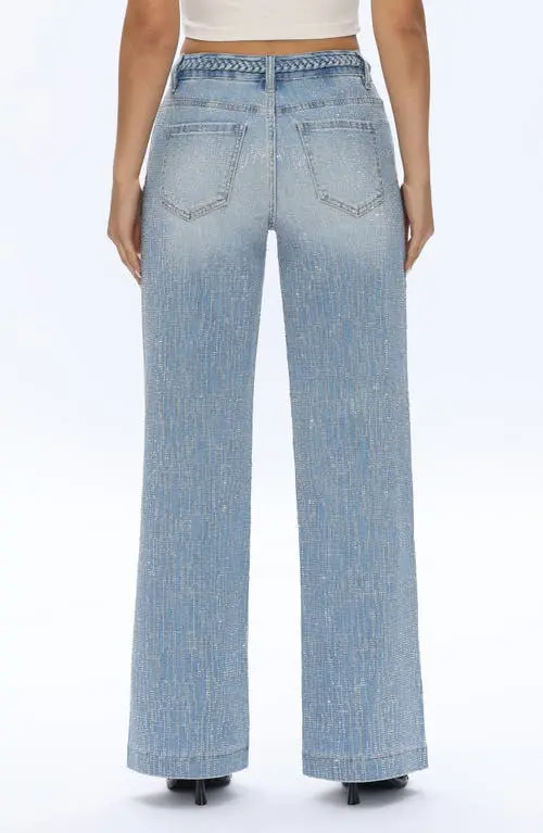 BAYEAS Rhinestone Embellished Wide Leg Jeans