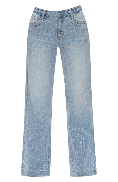 BAYEAS Rhinestone Embellished Wide Leg Jeans