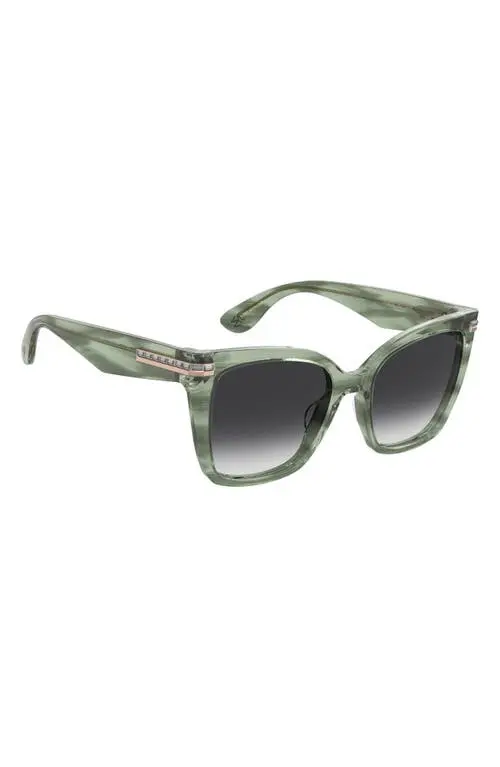 STUART WEITZMAN 55mm Square Sunglasses - Green Havana/dark Grey