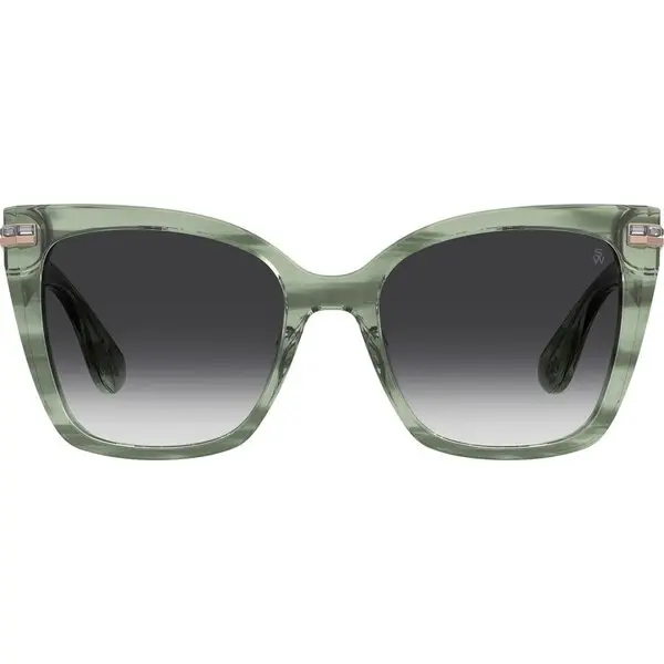 STUART WEITZMAN 55mm Square Sunglasses - Green Havana/dark Grey