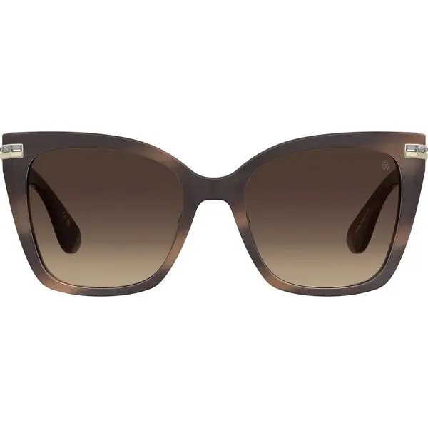 STUART WEITZMAN 55mm Square Sunglasses - Havana Brown/brown
