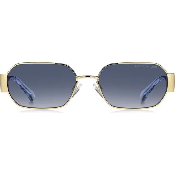 Marc Jacobs 56mm Square Sunglasses - Gold Blue/dark Blue