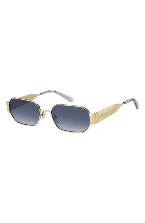 Marc Jacobs 56mm Square Sunglasses - Gold Blue/dark Blue