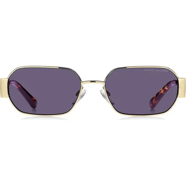Marc Jacobs 56mm Square Sunglasses - Gold Violet/violet