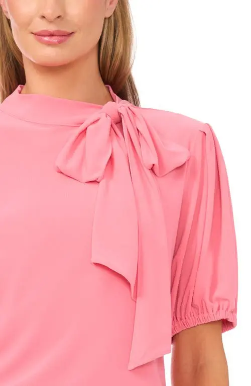 CECE DUPRAZ Tie Neck Knit Top - Confetti Pink
