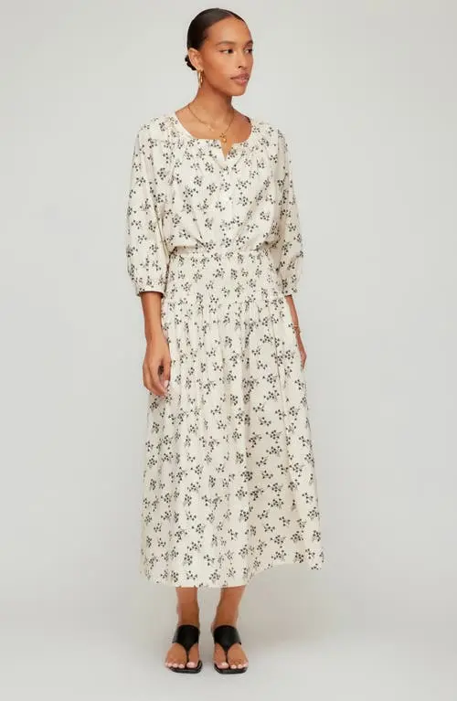 Fifteen Twenty Floral Cotton Peasant Top - Print