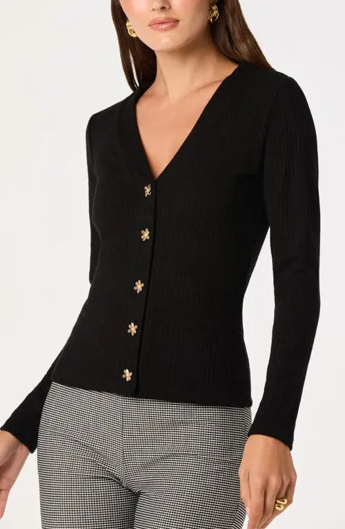 Astr The Label Mckenzie V-neck Cardigan - Black
