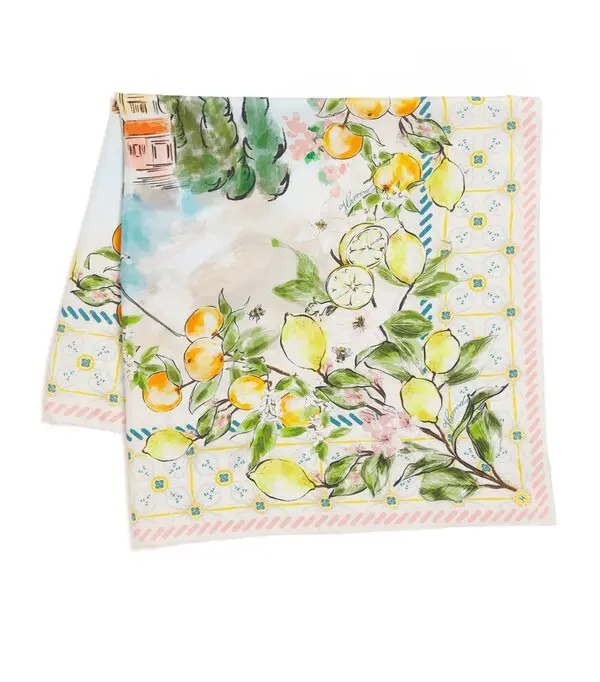 Harrods Silk High Summer Scarf - Yellow