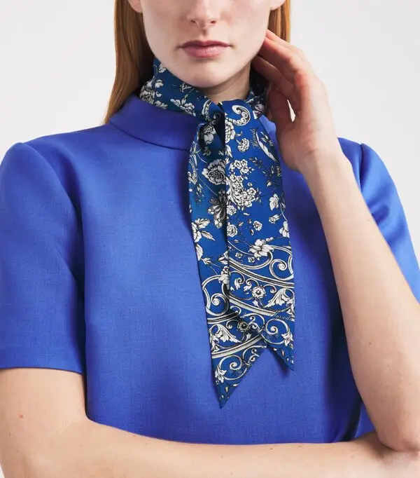 Harrods Silk Gilded Butterfly Twilly Scarf