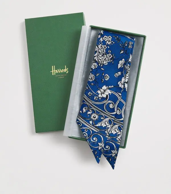 Harrods Silk Gilded Butterfly Twilly Scarf