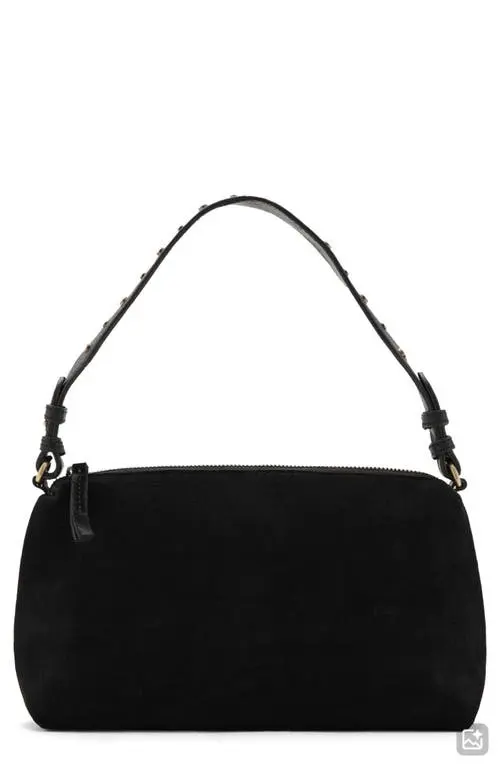 Mango Studded Top Handle Leather Bag