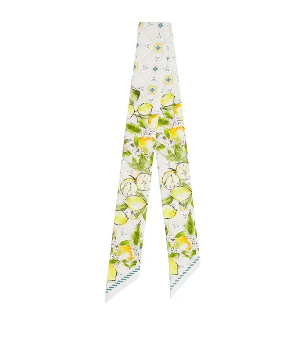 Harrods Silk High Summer Twilly Scarf - Yellow