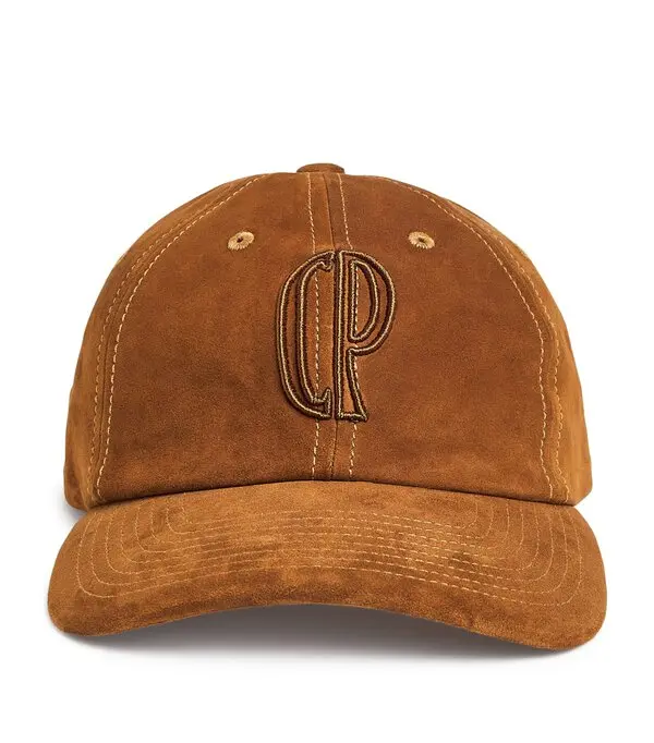 Claudie Pierlot Suede Baseball Cap With Logo - Brown