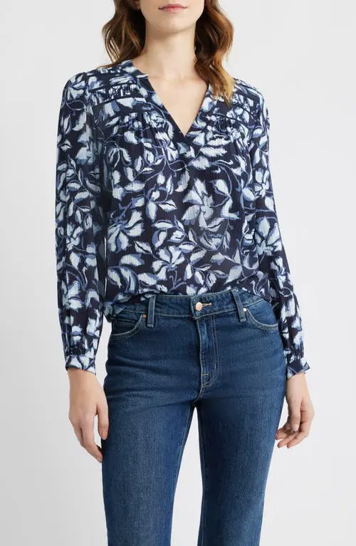 Rails Asta Floral Split Neck Top
