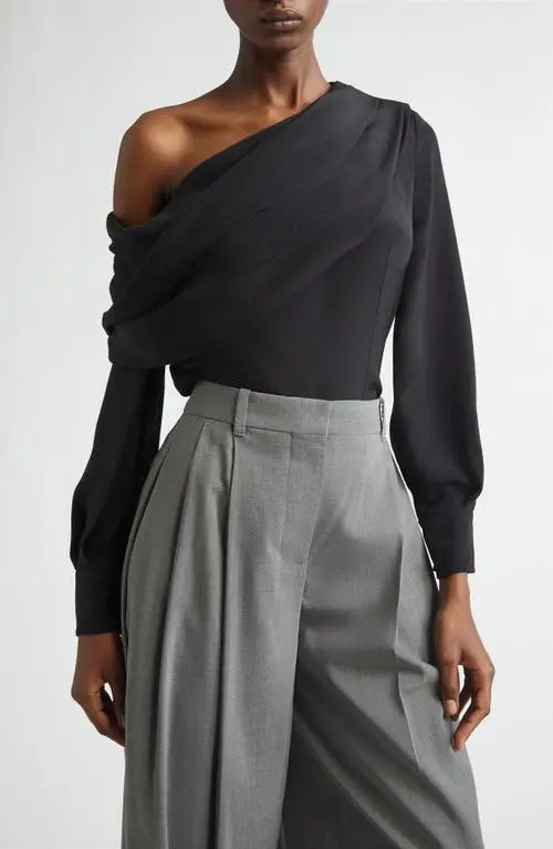 EMILIA WICKSTEAD Alida One-shoulder Silk Crêpe De Chine Top