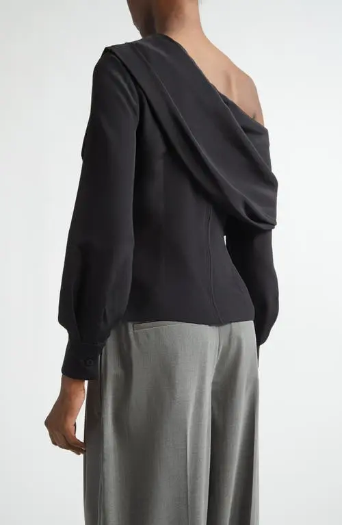 EMILIA WICKSTEAD Alida One-shoulder Silk Crêpe De Chine Top