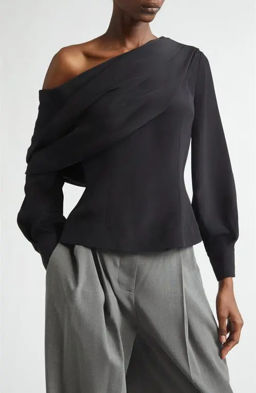 EMILIA WICKSTEAD Alida One-shoulder Silk Crêpe De Chine Top