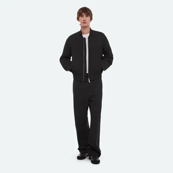 Helmut Lang Wardrobe Wool Gabardine Bomber Jacket