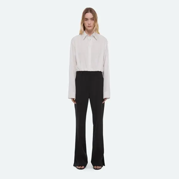 Helmut Lang Cropped Gathered Shirt