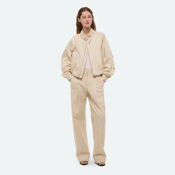Helmut Lang Relaxed Pleated Trousers - Oatmeal