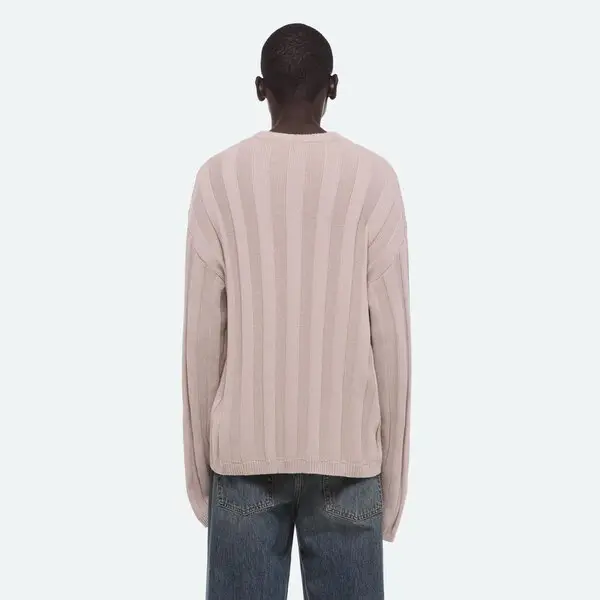 Helmut Lang Wide Ribbed Crewneck - Putty