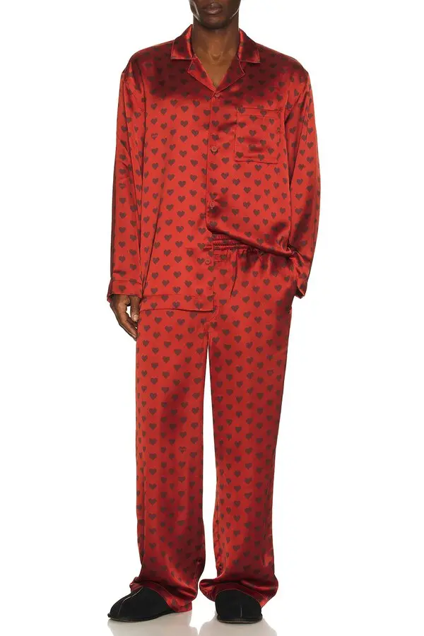 SKIMS Sleep Sateen Set In Red