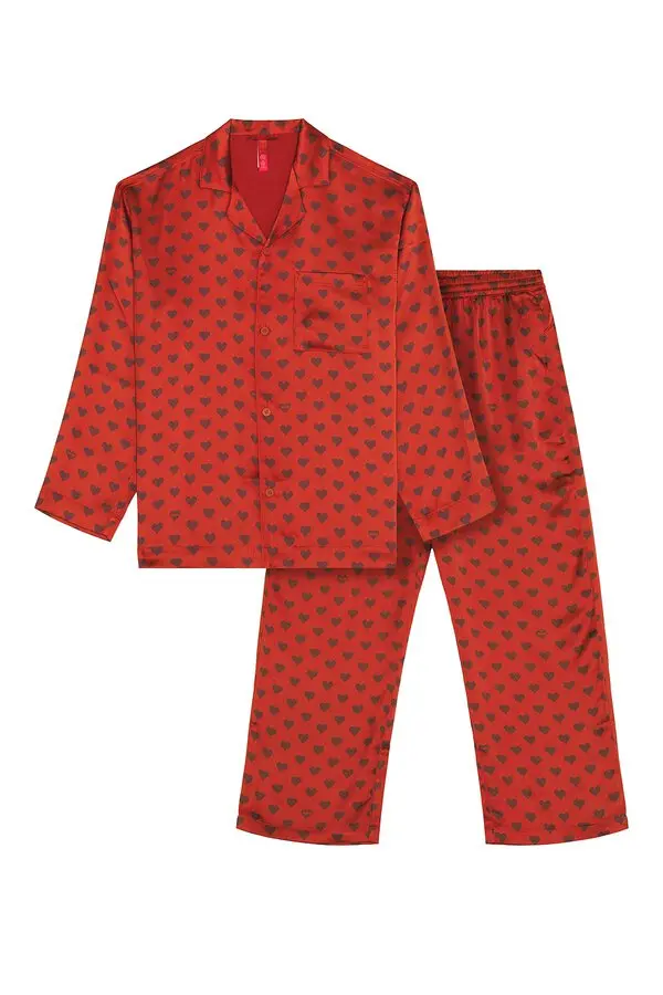 SKIMS Sleep Sateen Set In Red