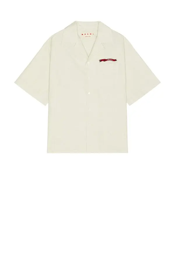 Marni Bowling Shirt In Cream