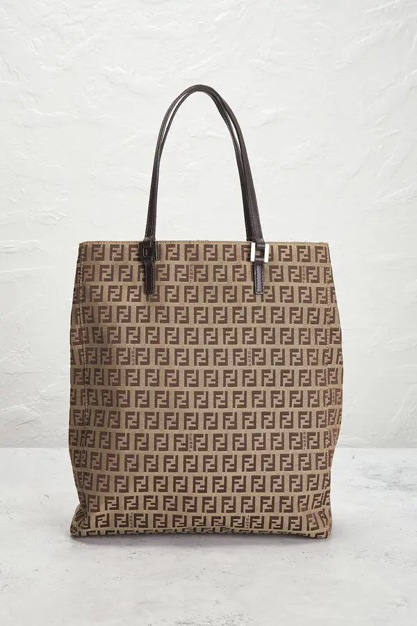 Fendi Zucchino Tote Bag - Brown