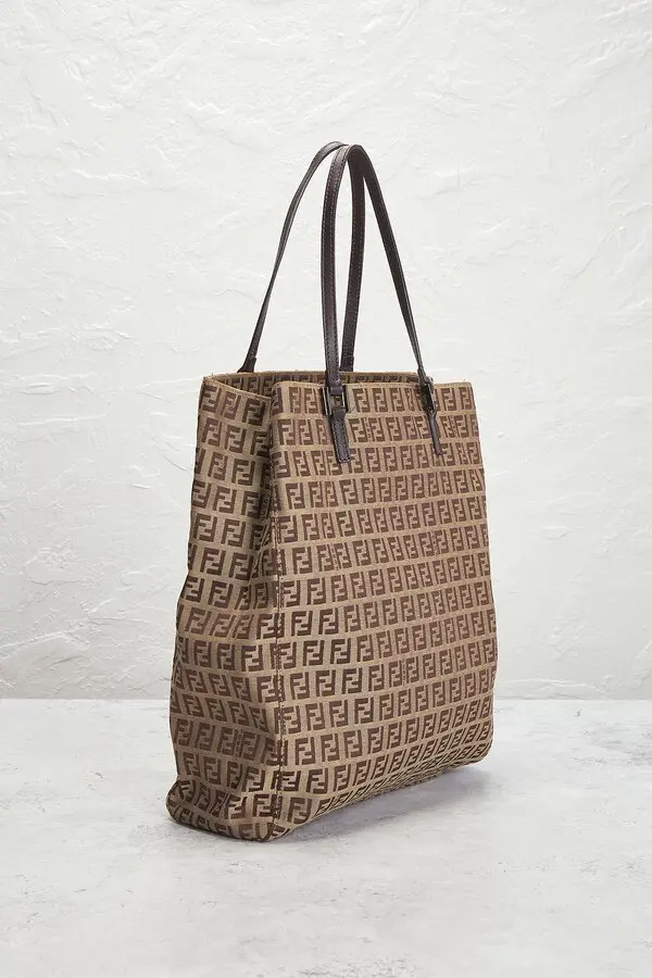 Fendi Zucchino Tote Bag - Brown