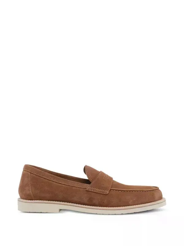 Brunello Cucinelli Round-toe Suede Loafers - Brown