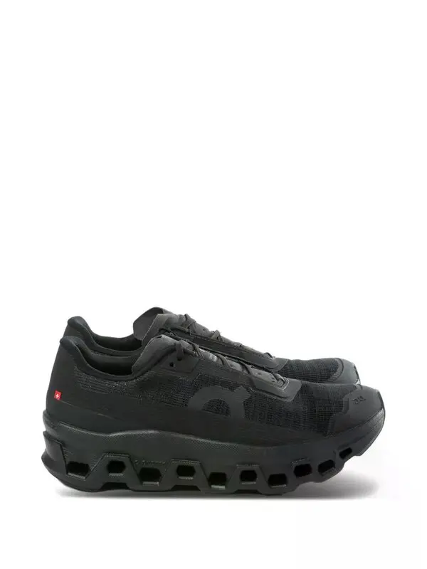 On Cloudmster Void Panelled Sneakers - Black