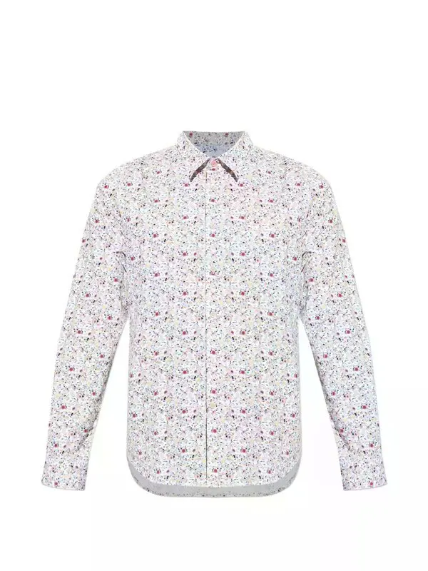 Paul Smith Long-sleeve Floral-print Shirt - White