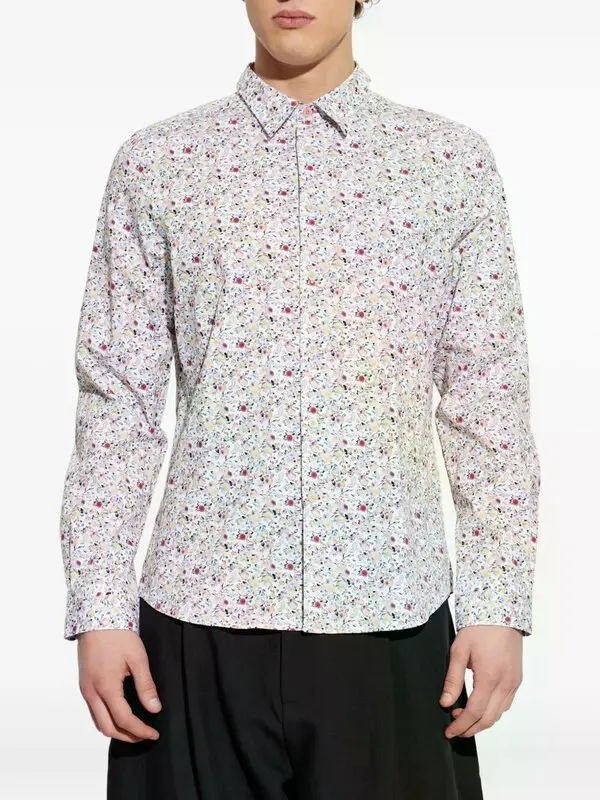 Paul Smith Long-sleeve Floral-print Shirt - White