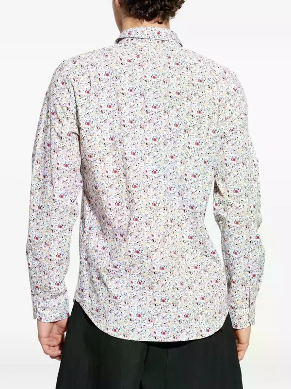 Paul Smith Long-sleeve Floral-print Shirt - White