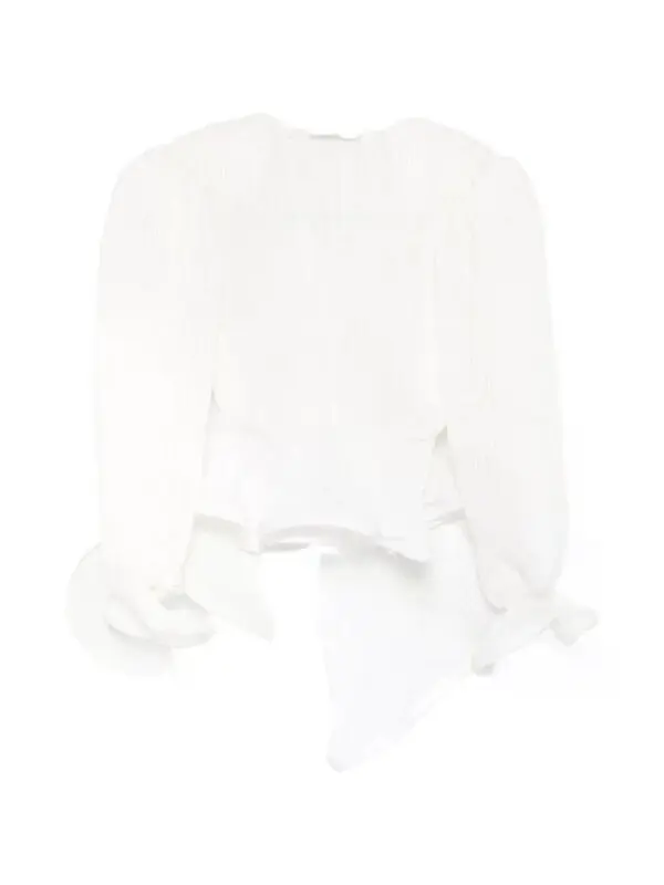 ROWEN ROSE V-neck Blouse - White