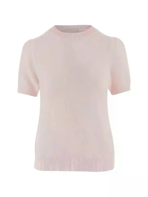 ALLUDE Ribbed Crew-neck T-shirt