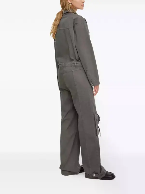 GESTUZ Point-collar Chest-pocket Jumpsuit