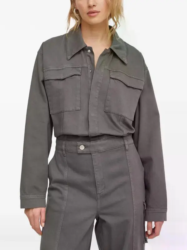 GESTUZ Point-collar Chest-pocket Jumpsuit