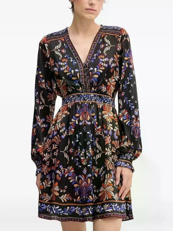 Hale Bob Ella Floral V-neck Dress
