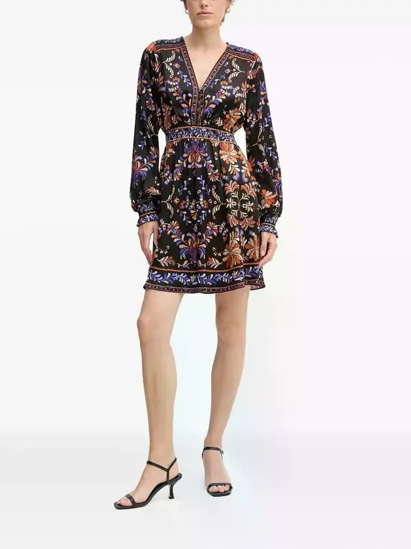 Hale Bob Ella Floral V-neck Dress