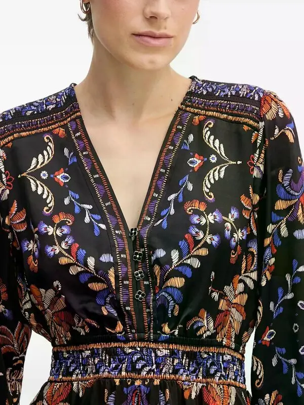 Hale Bob Ella Floral V-neck Dress