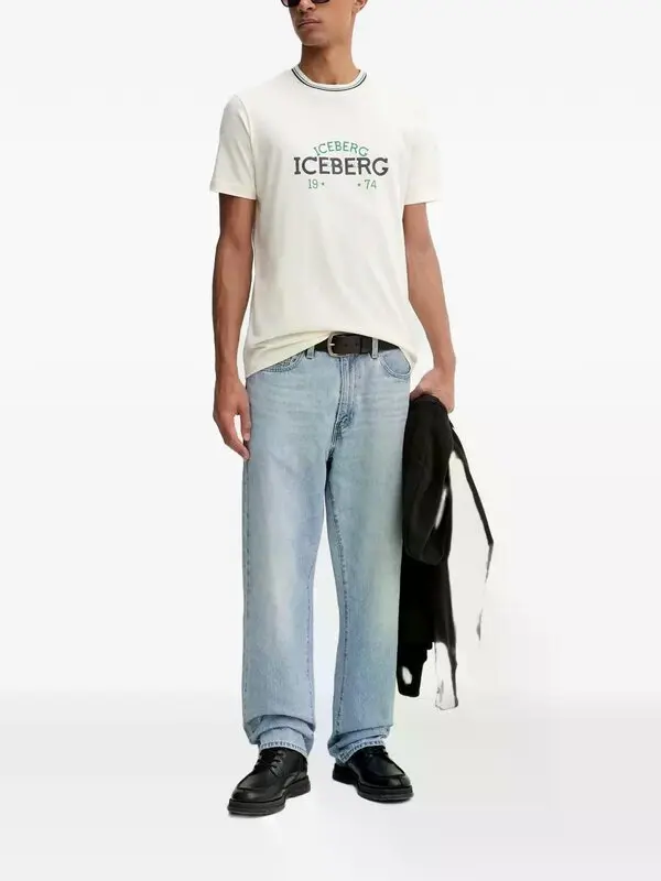 Iceberg Logo Ringer T-shirt
