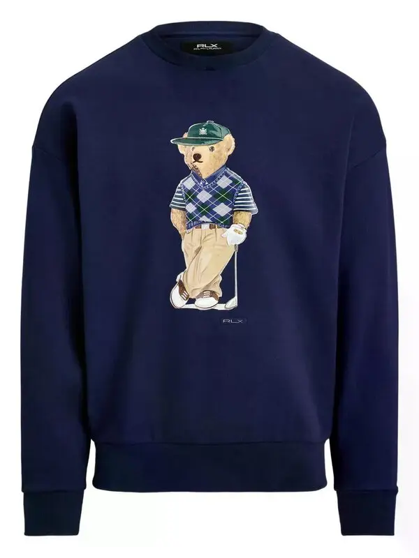 Rlx Ralph Lauren Bear-print Sweatshirt - Blue